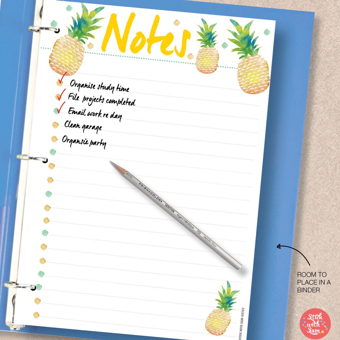 Notes Printable Planner Pack. Xtreme 8 Pack Write All Your - Etsy