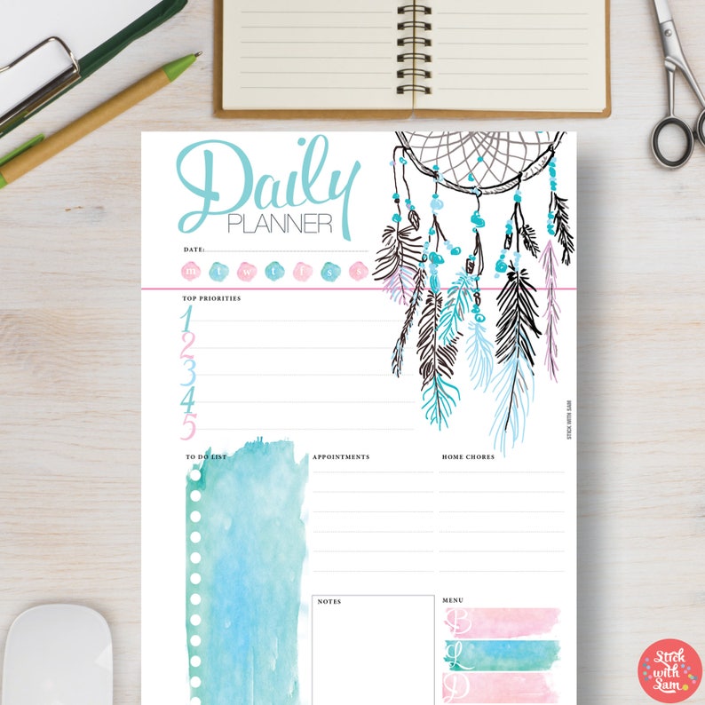 Boho Dream Catcher Printable Planner 5 Pack. Summer Trend Gift | Etsy