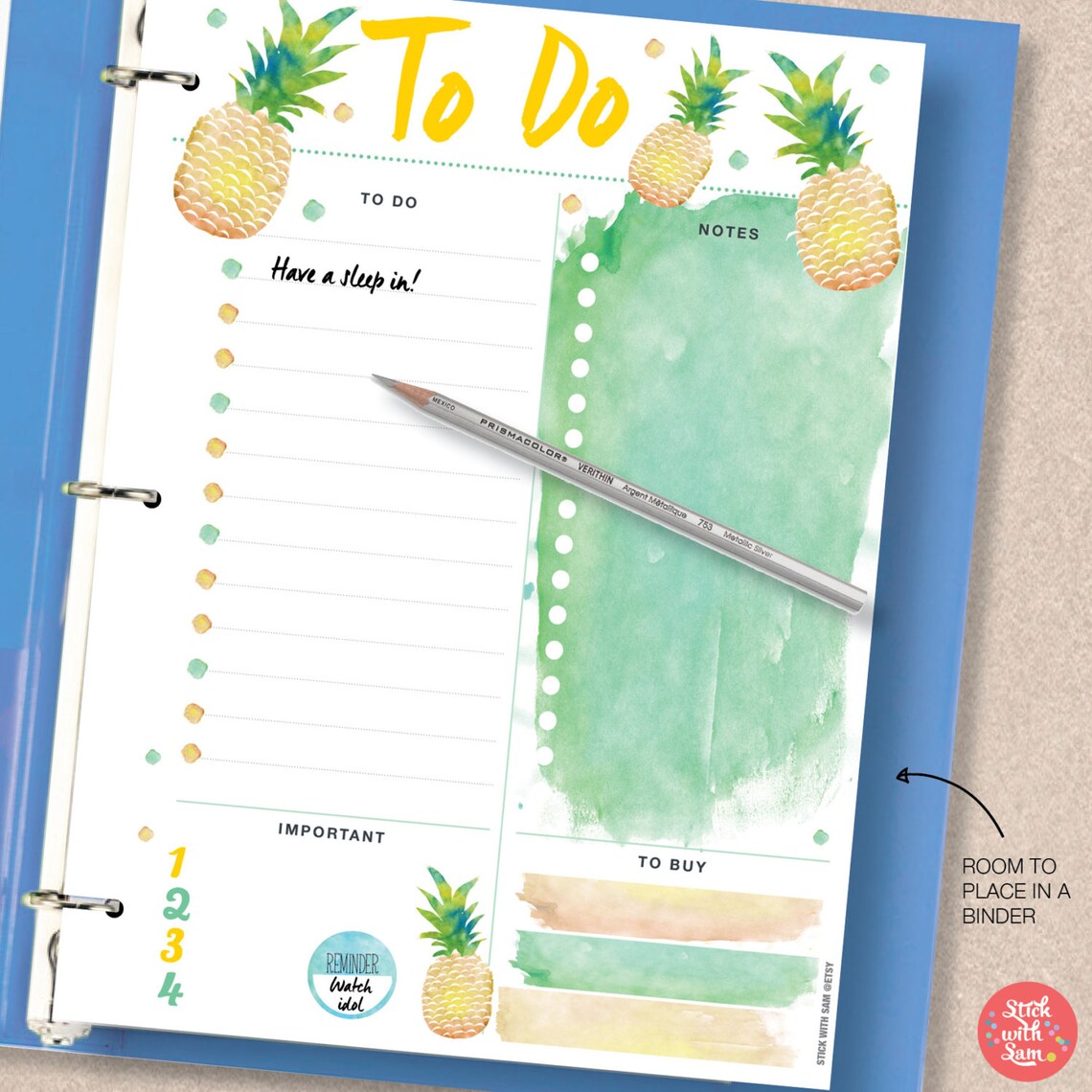 TO DO Pineapple Printable Planner. Great for a Planner Insert - Etsy