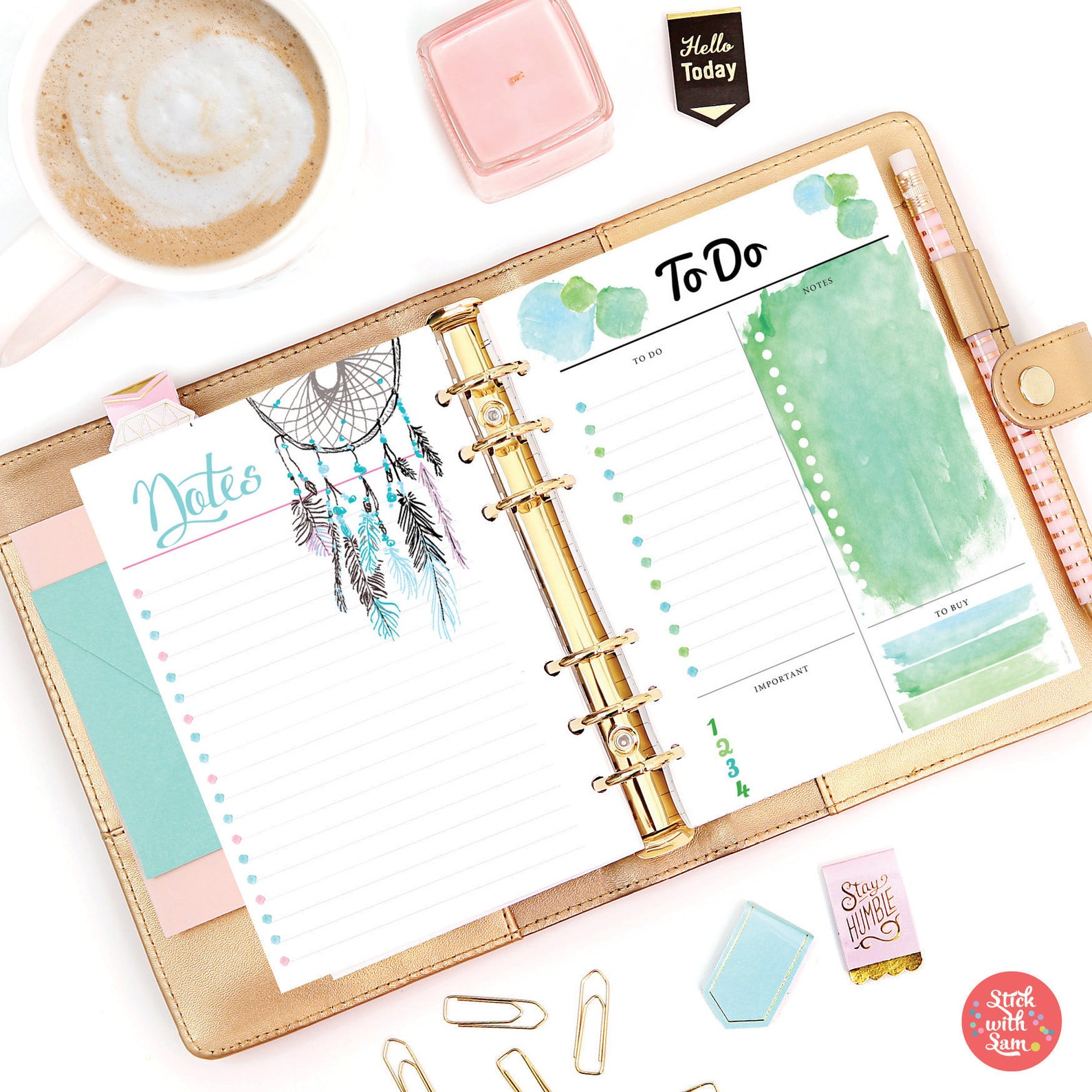 Green Printable Planner 5 Pack Sunday Start Includes: A4 | Etsy Australia