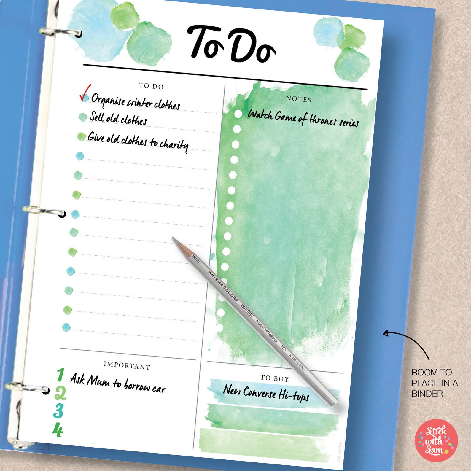 Green Printable Planner 5 Pack Sunday Start Includes: A4 | Etsy Australia