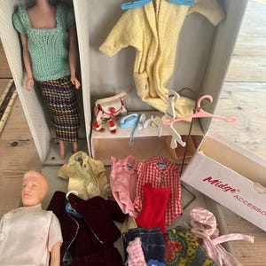Original Midge Barbie Doll 1964 & Barbie Clothes Complete With Black ...