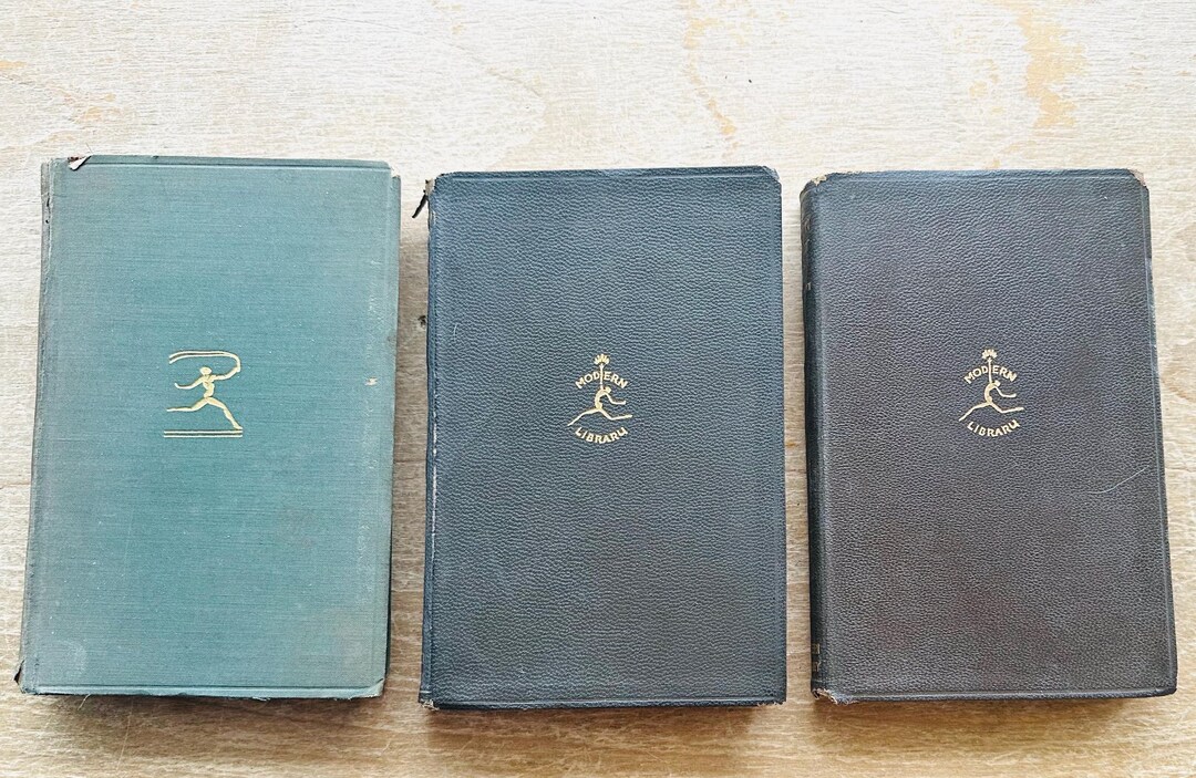 Antique Modern Library Books (3) Madame Bobary, Sanctuary, and Virgin ...