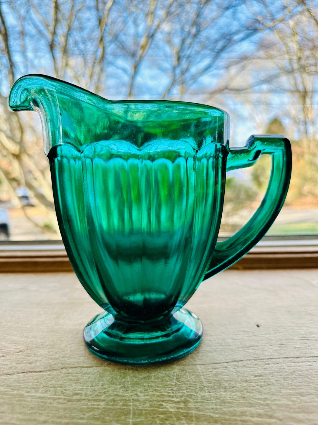 Beautiful Vintage Pitcher. Amazing Deep Green Measures 6.5 Inch. - Etsy