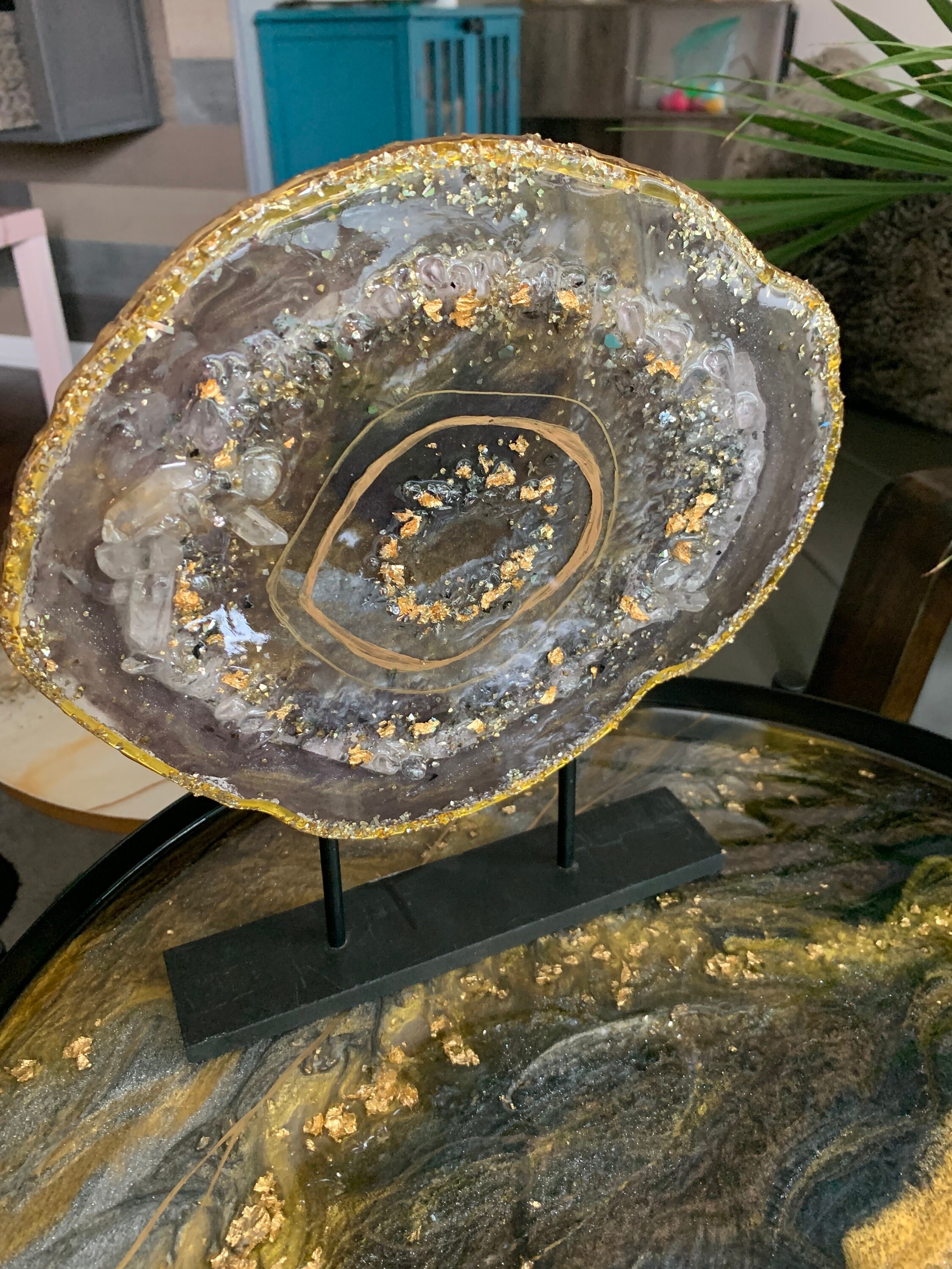 Agate Geode Resin/epoxy Table Decor - Etsy