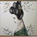 Original Japanese Woman Face Painting. Large Figure Painting With Heavy ...
