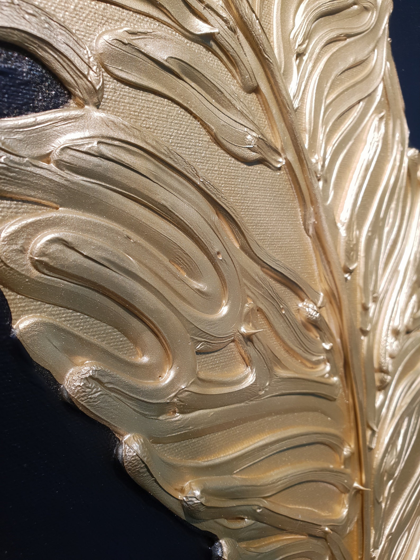 Original feather textured oil painting art. Unique large wall | Etsy