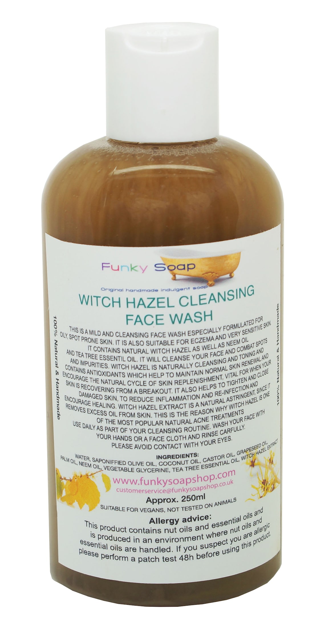 Witch Hazel Cleansing Face Wash 1 Bottle Of 250ml | Etsy