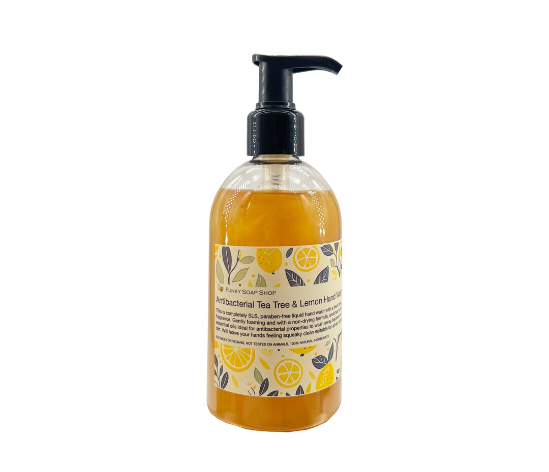 Lemon and Tea Tree Antiseptic Liquid Hand Wash With Pump, 250ml - Etsy