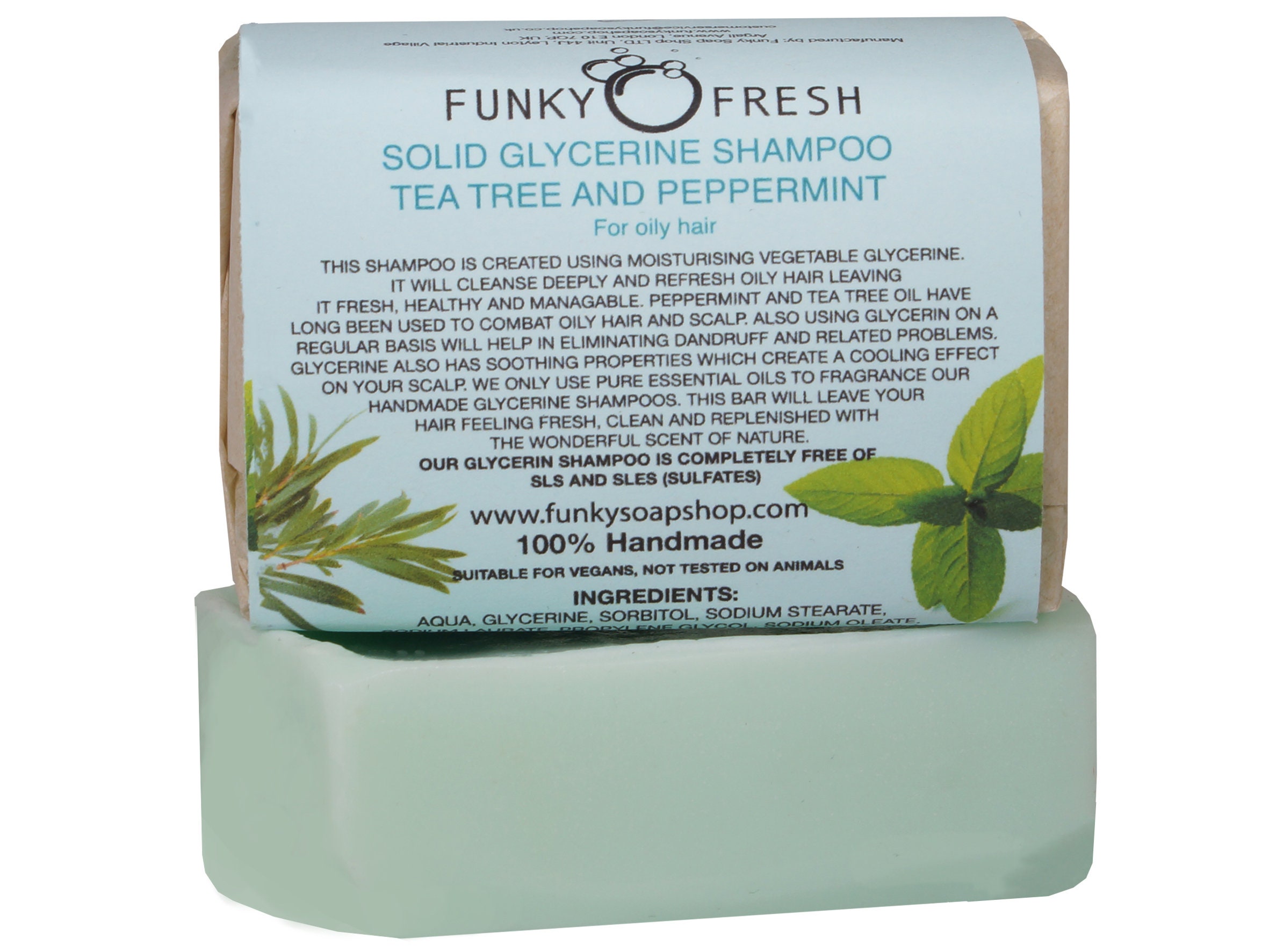 Glycerine Shampoo Tea Tree & Peppermint for Oily Hair 95g - Etsy