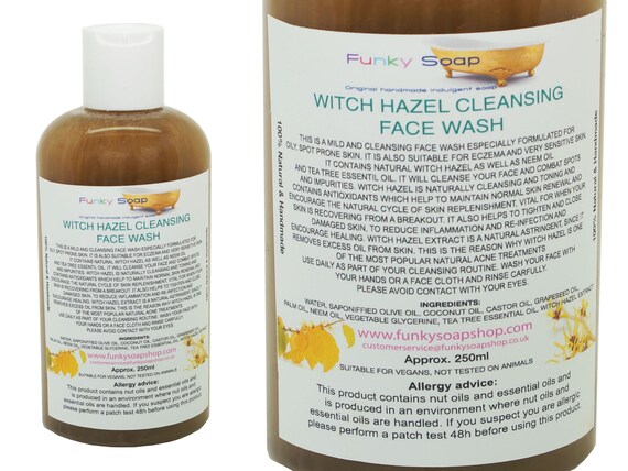 Witch Hazel Cleansing Face Wash 1 Bottle of 250ml | Etsy UK