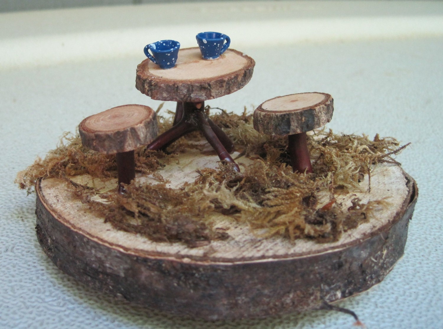Fairy Table and Stools With Graniteware Cups - Etsy