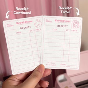 DIGITAL DOWNLOAD 3x4 Inch Receipt Paper | Customizable in Canva and ...