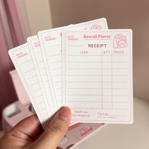 DIGITAL DOWNLOAD 3x4 Inch Receipt Paper | Customizable in Canva and ...