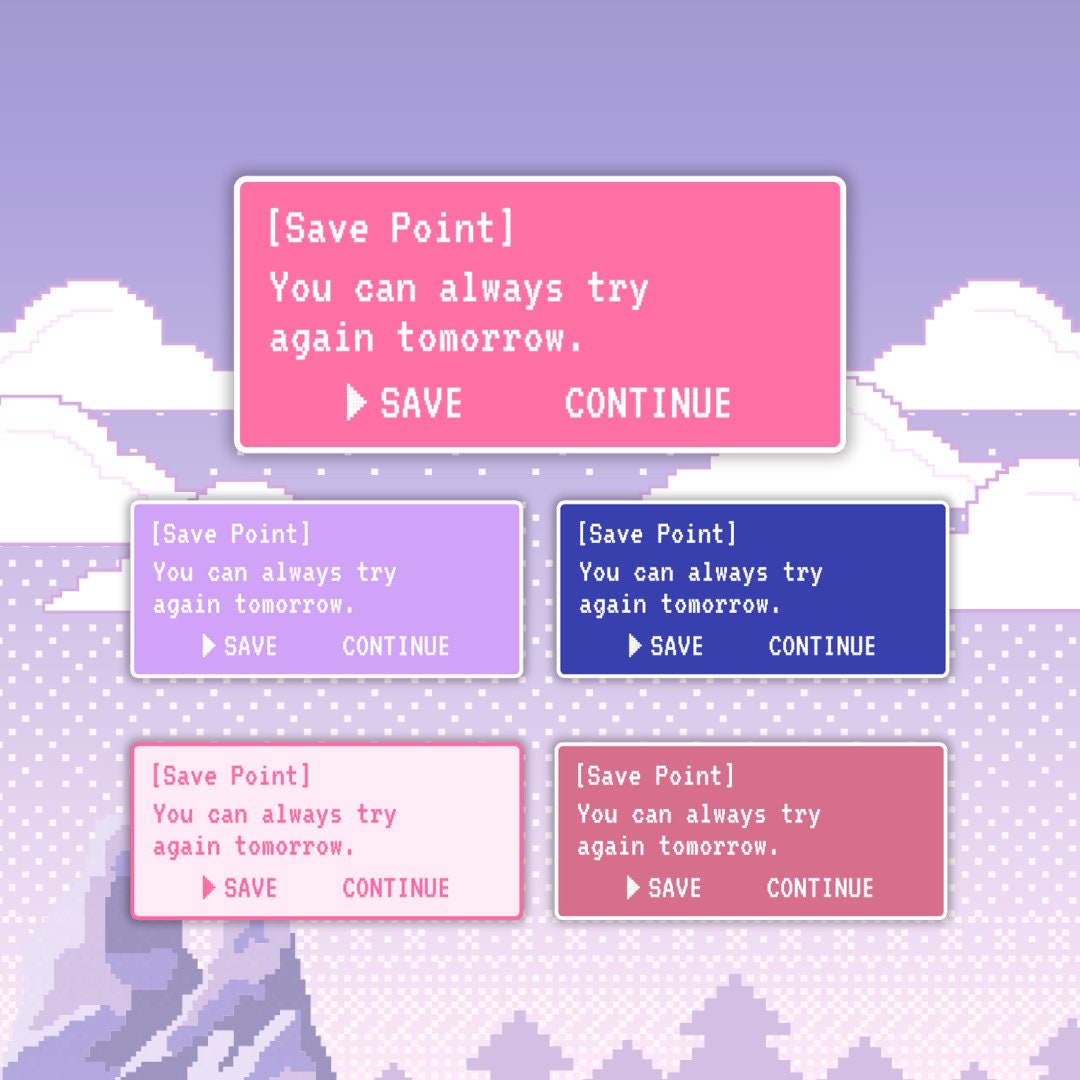 Save Point Video Game Sticker - Gifts for Gamers, Easy Peel, Retro Game ...