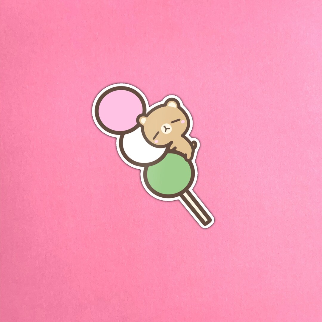 Mr. Bear Dango Sticker Kawaii Easy Peel Japanese Sweets - Etsy