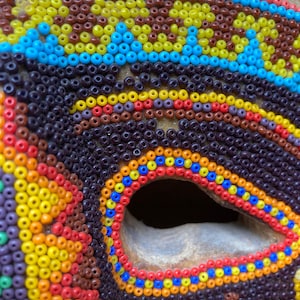 Beaded Huichol Mask, Handmade, Vintage, Mexican Shaman Mask - Etsy