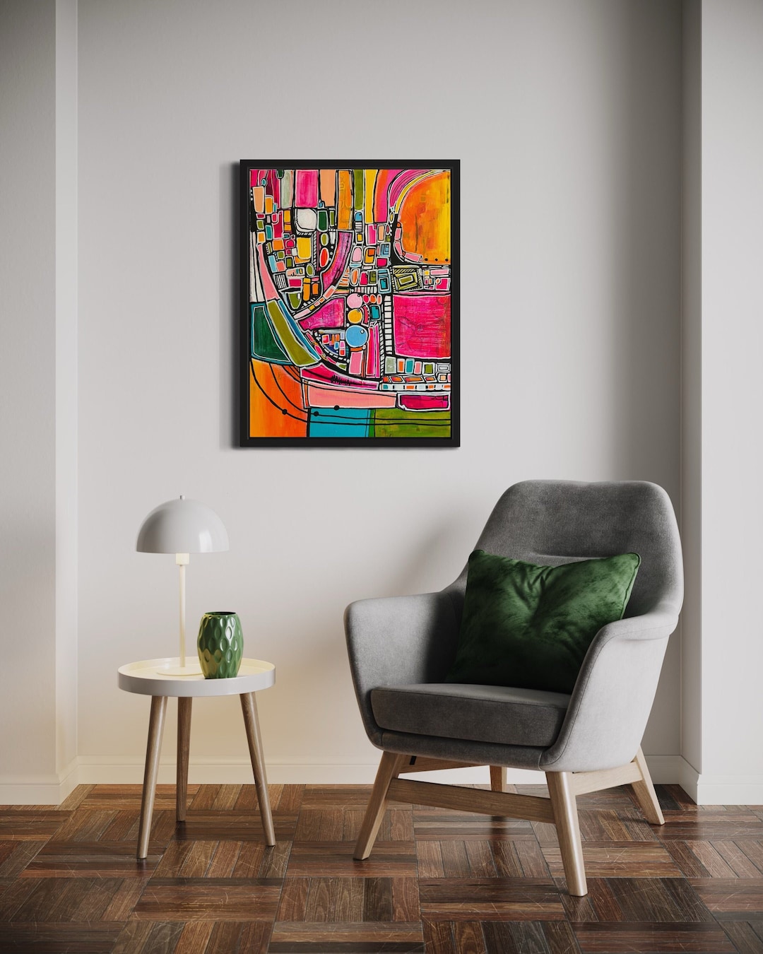 Large Colorful Vibrant Wall Art Print Bold Bright Abstract Modern ...