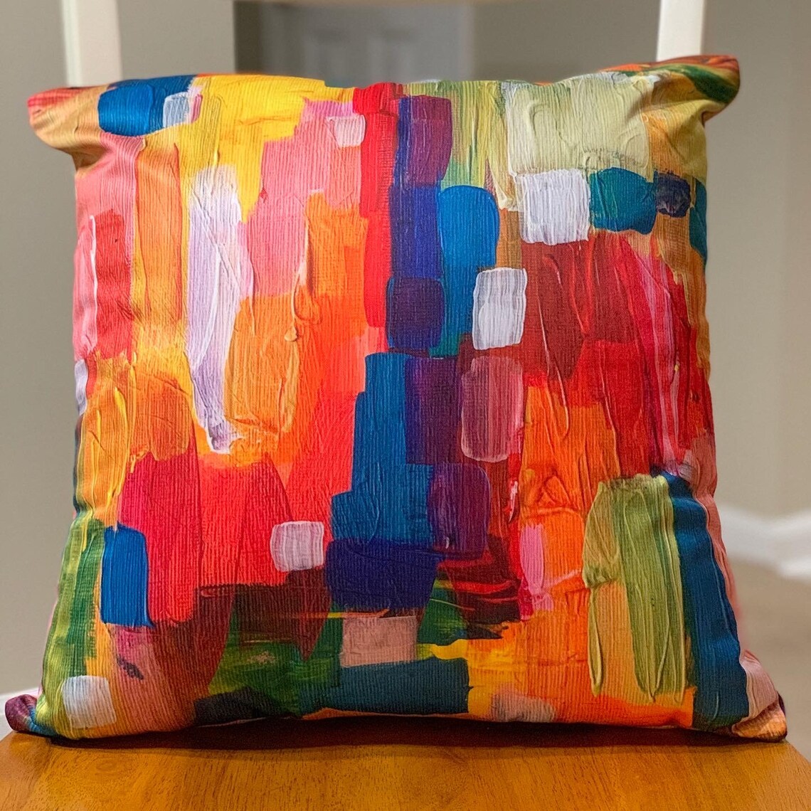 Rainbow Art Pillow Rainbow Throw Pillow Rainbow Pillow - Etsy