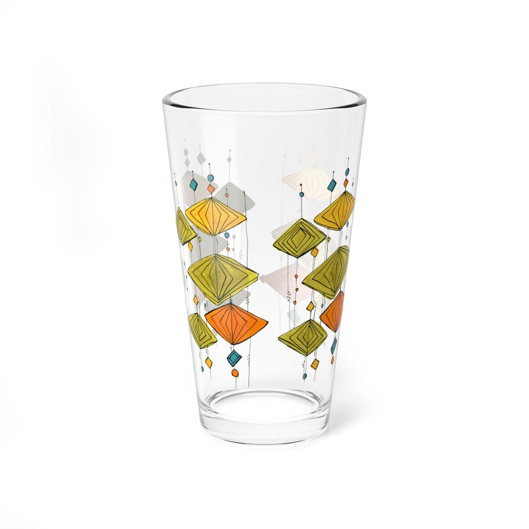 Atomic Mid Century Modern Glass | Retro MCM Glassware | Turquoise Green ...