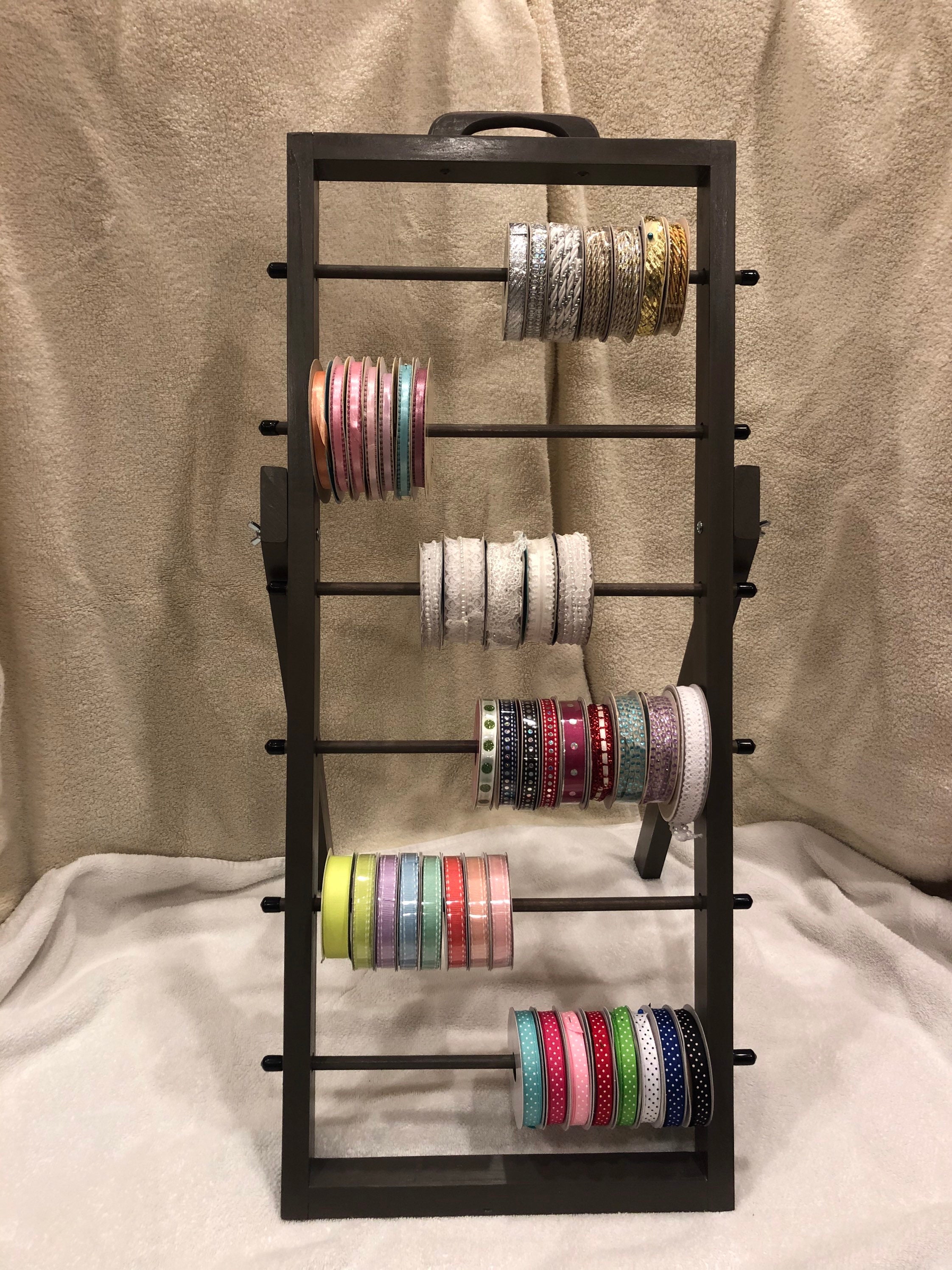 EXTRA LARGE Ribbon Spool Organizer Rack With Handle - Etsy Singapore