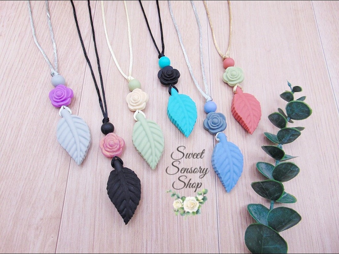 Sensory Necklace Silicone Necklace ADHD Necklace Adult Chewelry Stim ...