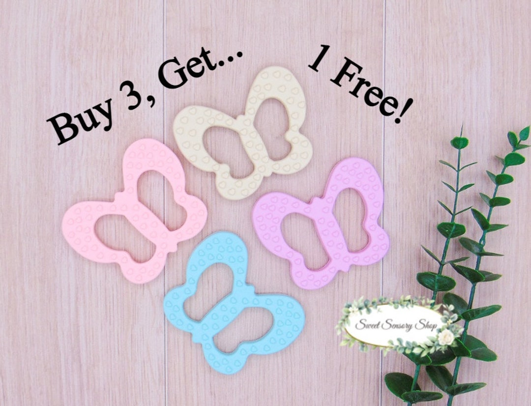 Butterfly Silicone Chew Toy Small Baby Gift Baby Shower Gift Girl ...