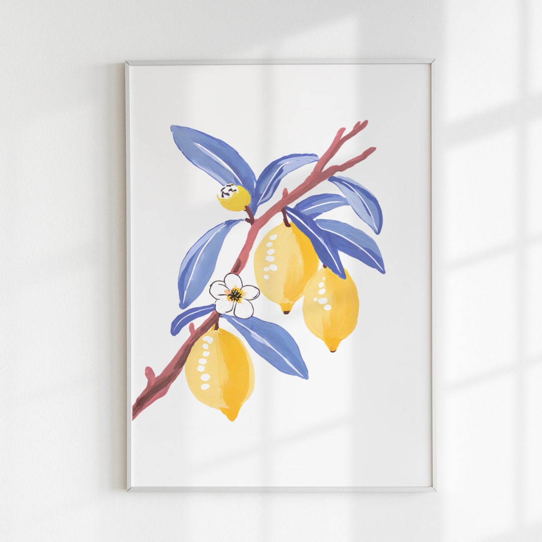 Printable Lemon Tree Poster Lemon Tree Illustration Lemon - Etsy