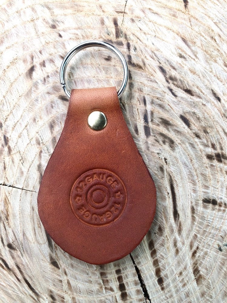 12 Gauge Gun Premium Leather Keyring Shotgun Style Keychain - Etsy
