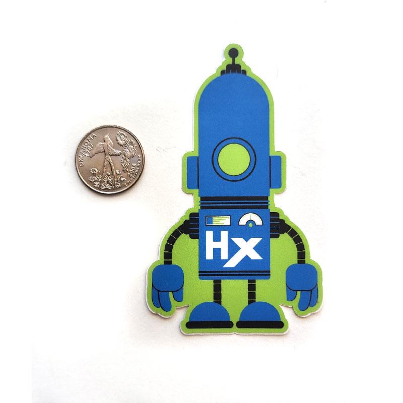 Sticker - HX Robot - Green - Etsy