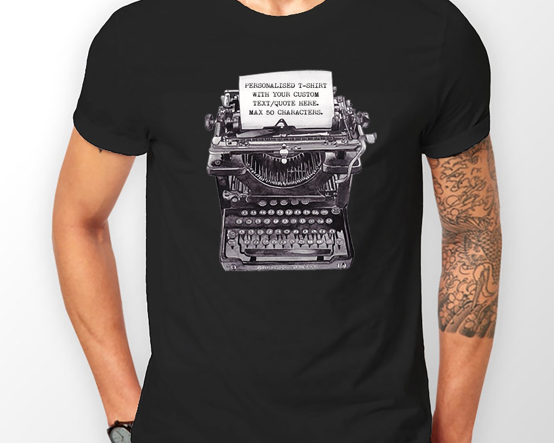 Personalized Vintage Typewriter Unisex T-shirt, Typewriter T-shirt ...