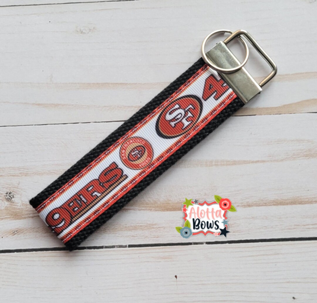 49ers Keyfob, 49ers Lanyard, 49ers Keychain, Football Keyfob, Football ...