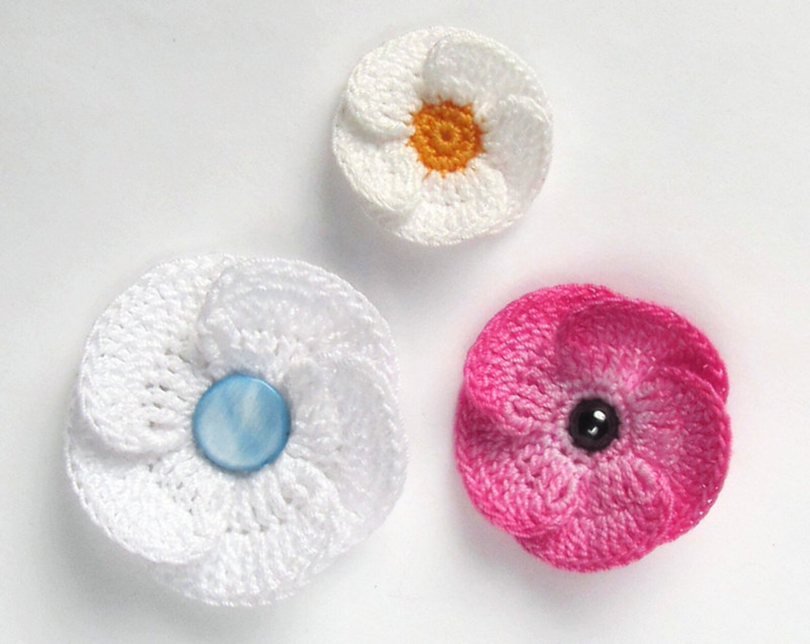 Crochet Flower PATTERN PDF, Hibiscus Photo Tutorial for Brooches and ...