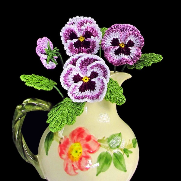 Crochet Pansy Pattern - Etsy
