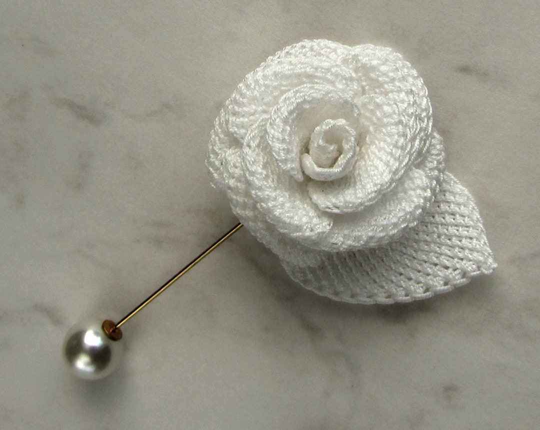 Crochet Flower PATTERN, LEFT Handed Realistic Rose Tunisian Crochet ...