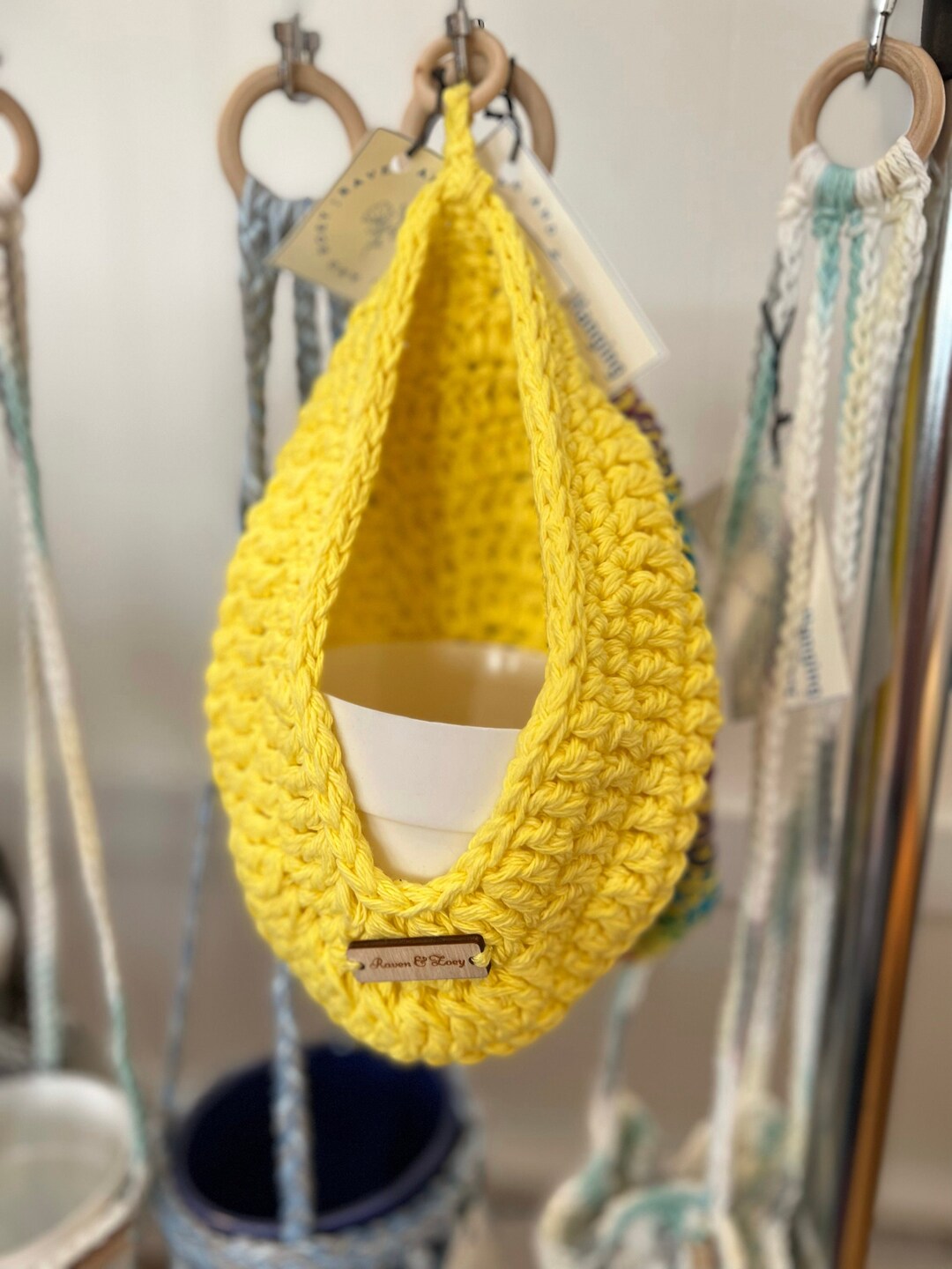 Hanging Cocoon | Plant Hanger | Key Holder | Front Door Cocoon - Etsy