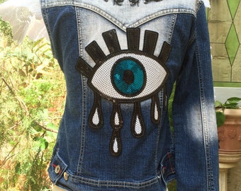 Denim appliques | Etsy