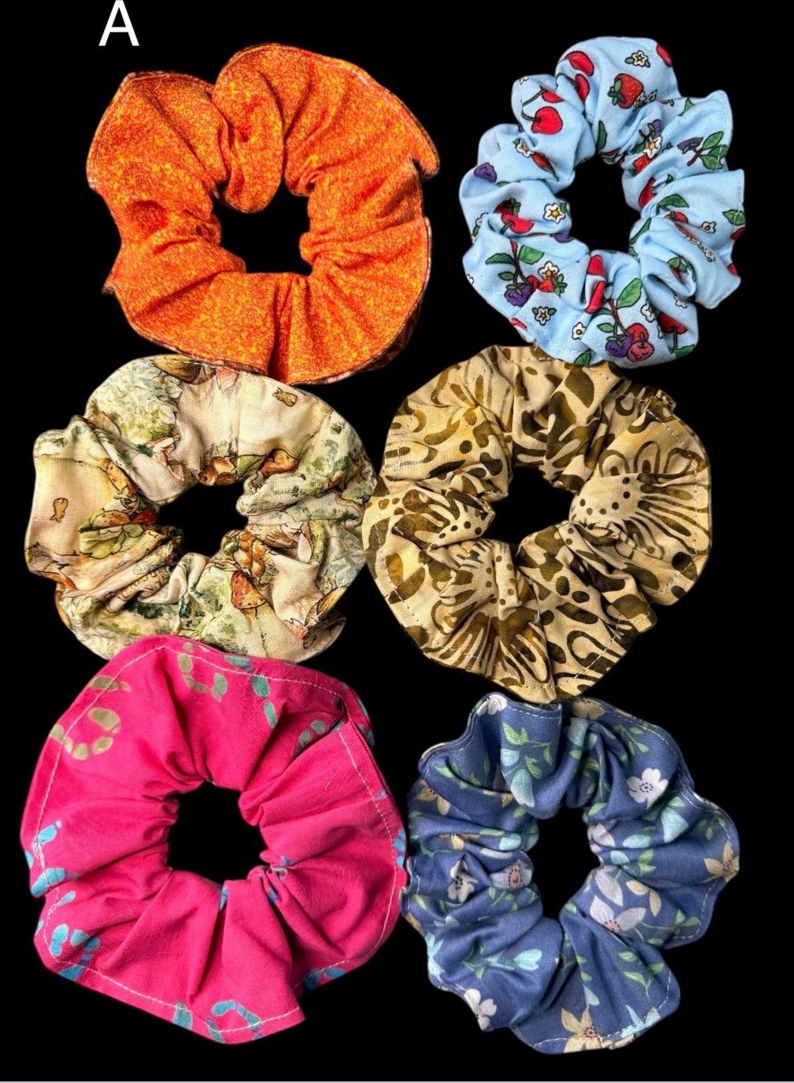 Hair Scrunchies. Three Lots (A/B/C). Lots of 5 and 6 (2). Made With ...