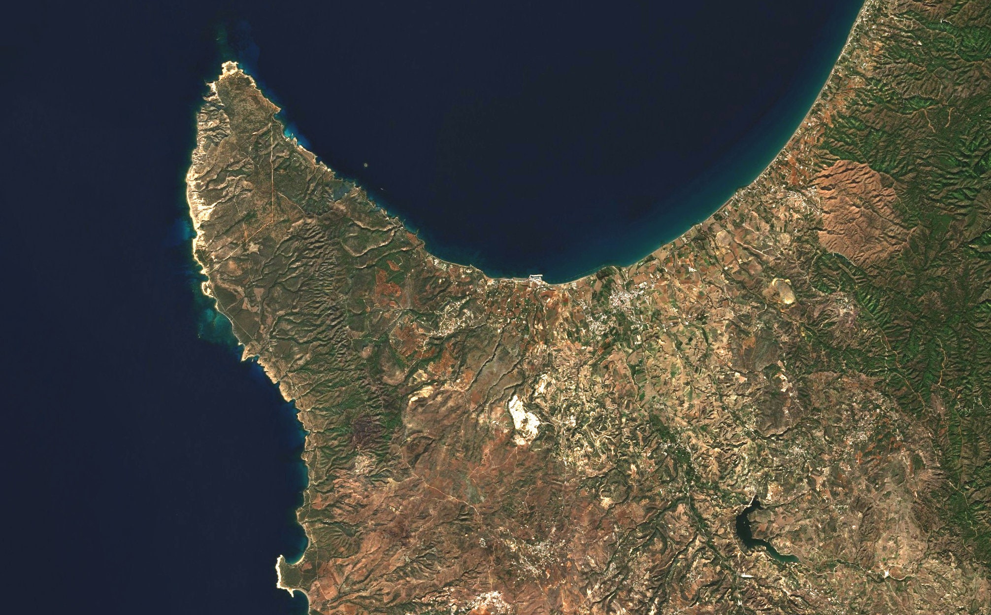 Cyprus Satellite Imagery, Cyprus, Mediterranean, Island, Aerial Map ...