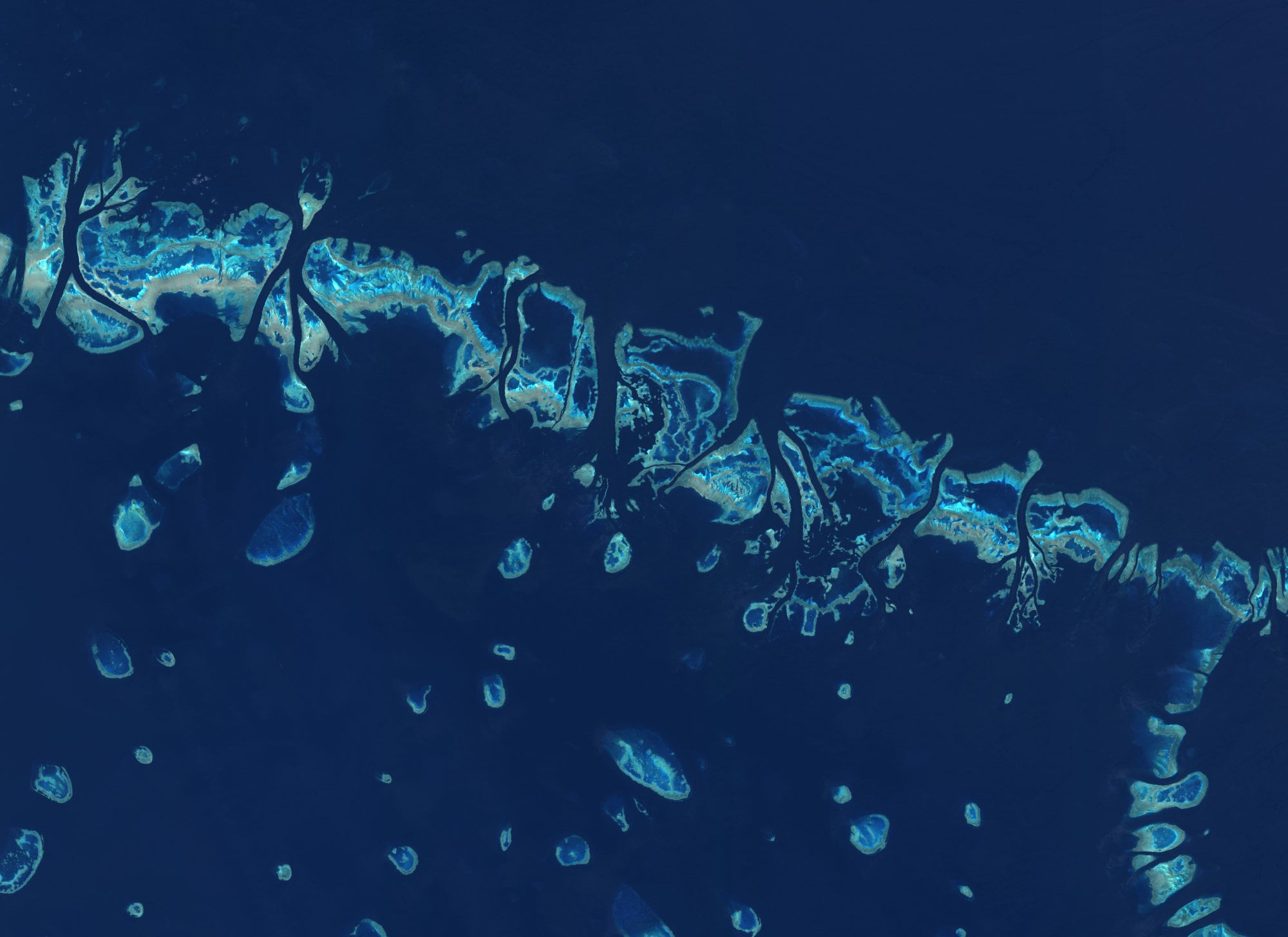 Great Barrier Reef Satellite Imagery, Australia, Coral Sea, Travel ...