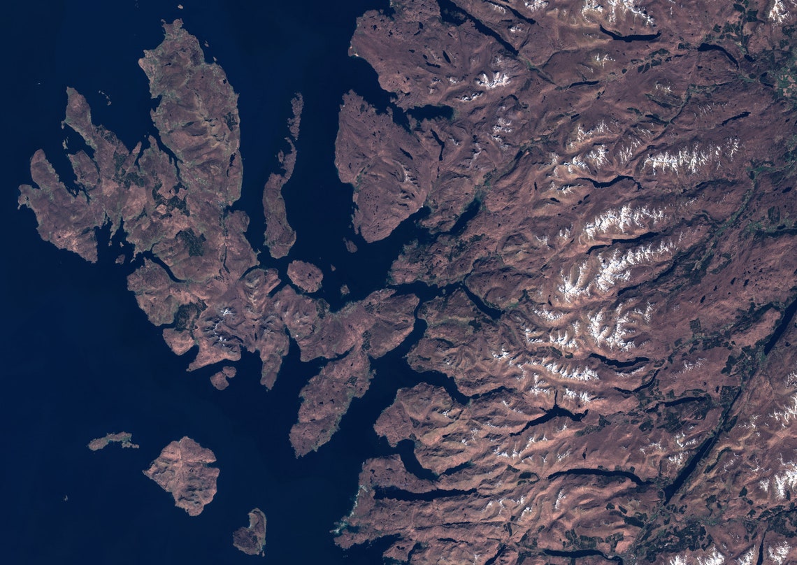 Scotland Satellite Imagery, Scotland From Space, Travel, Aerial Map ...