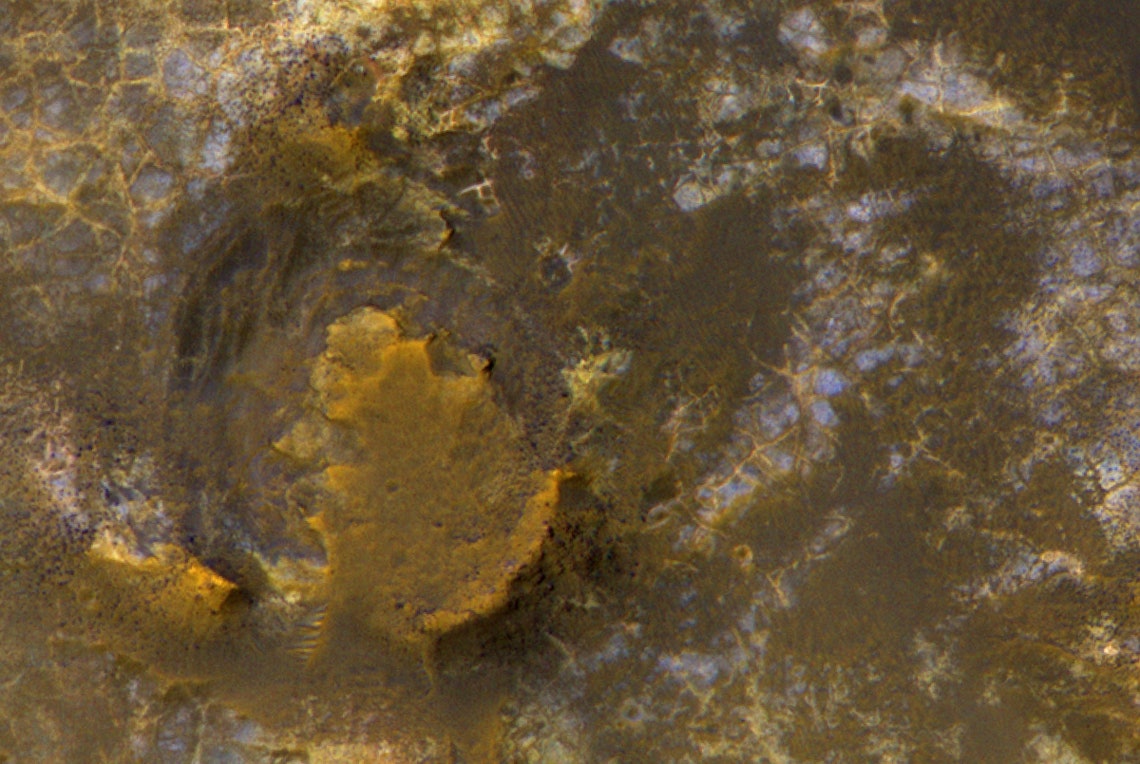 Mars: Clay-rich Terrain Satellite Image Satellite Map - Etsy