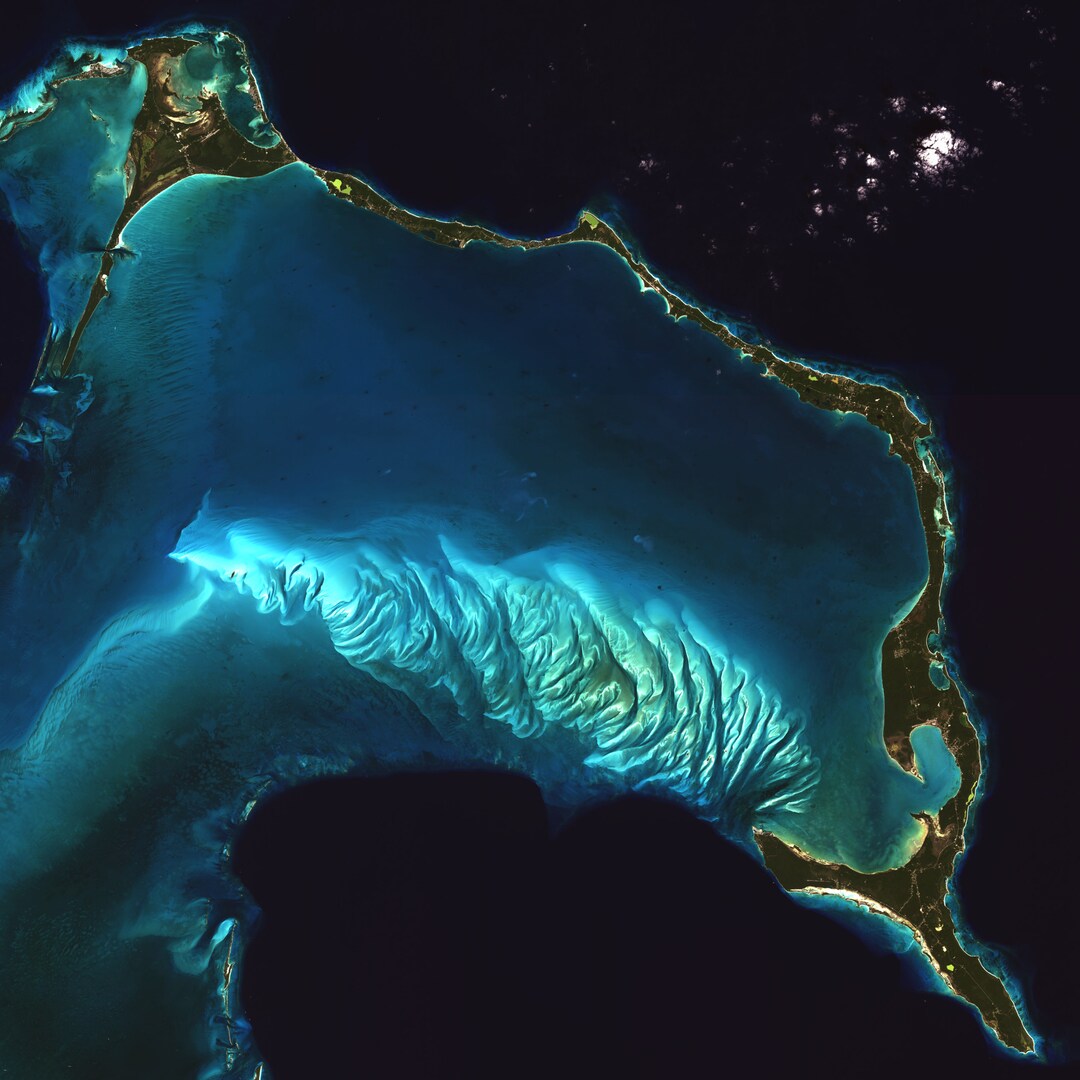 The Bahamas: Eleuthera Satellite Image, Bahamas, Caribbean, Aerial Map ...