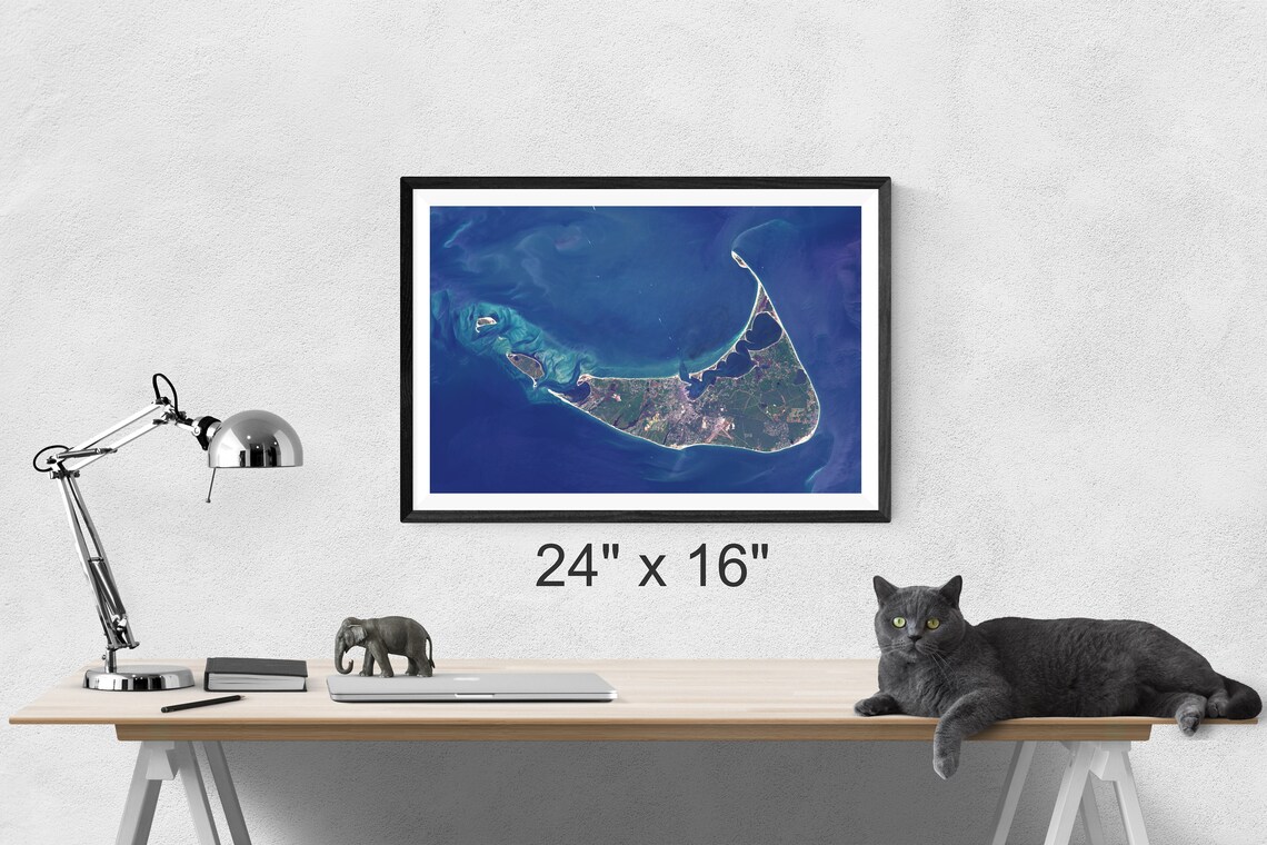 Nantucket Satellite Imagery Massachusetts USA Aerial Map - Etsy