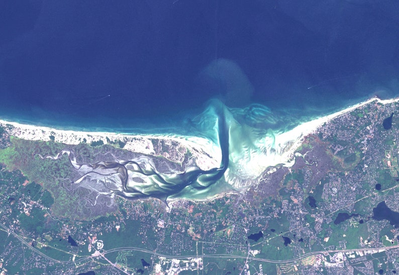 Cape Cod Satellite Imagery Massachusetts USA Aerial Map | Etsy