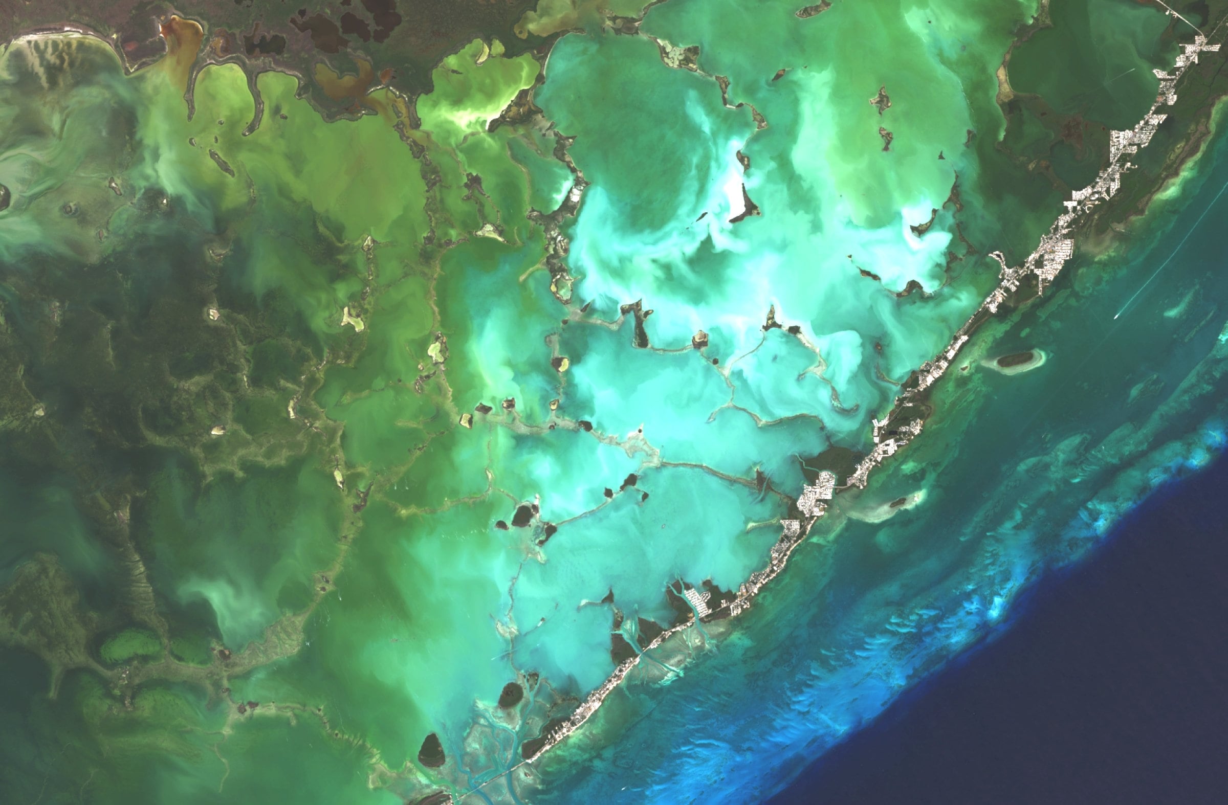 Florida Keys Satellite Imagery, Florida, Florida Keys, USA, Aerial Map ...