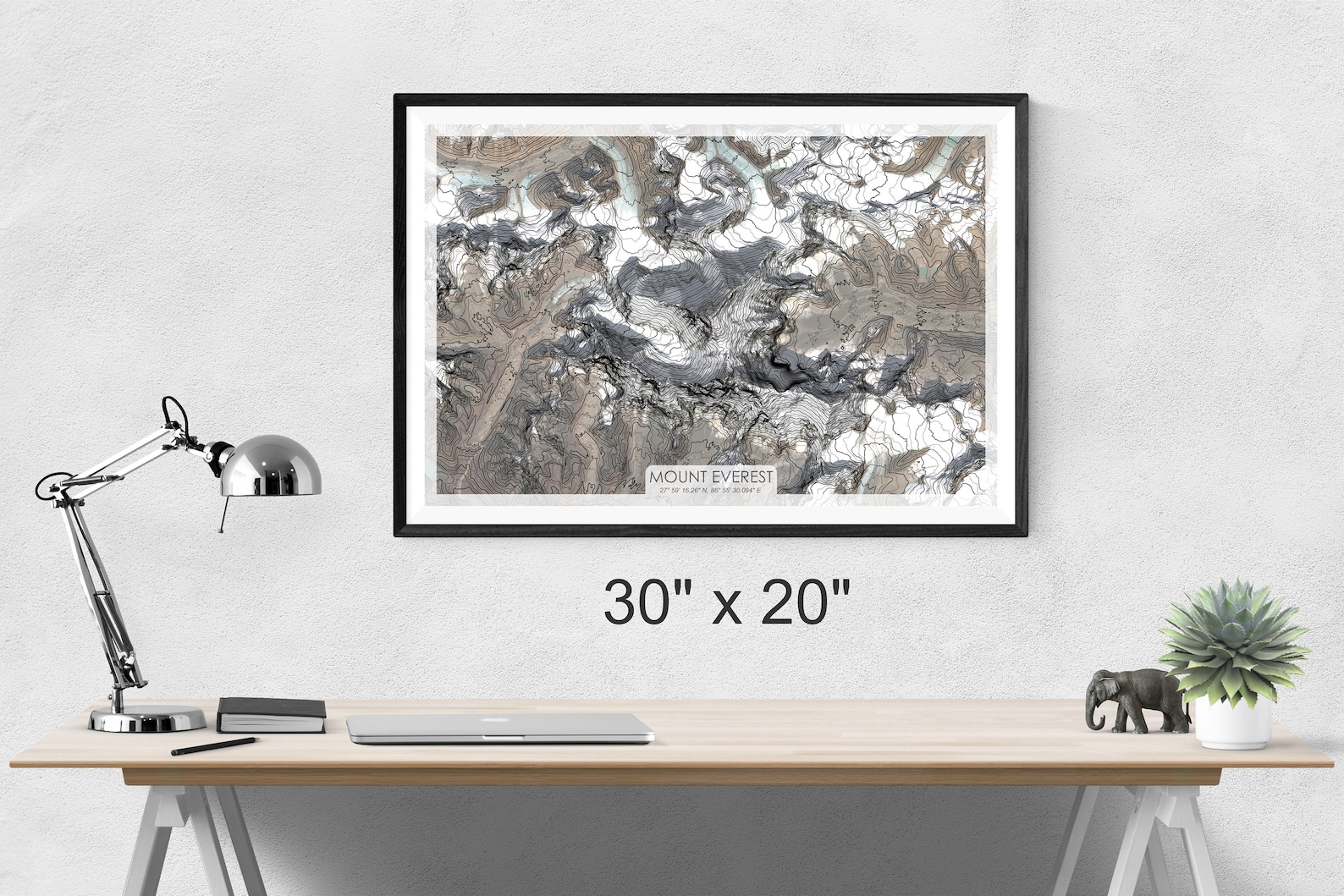 Mount Everest Topographic Map, Mt. Everest Topo Map, Mt Everest Contour ...