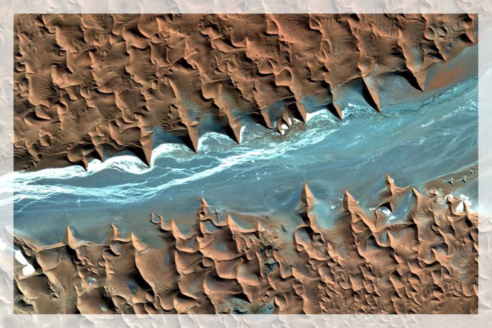 Namib Dunes, Namibian Desert, Satellite Image, Print, Vibrant Satellite ...