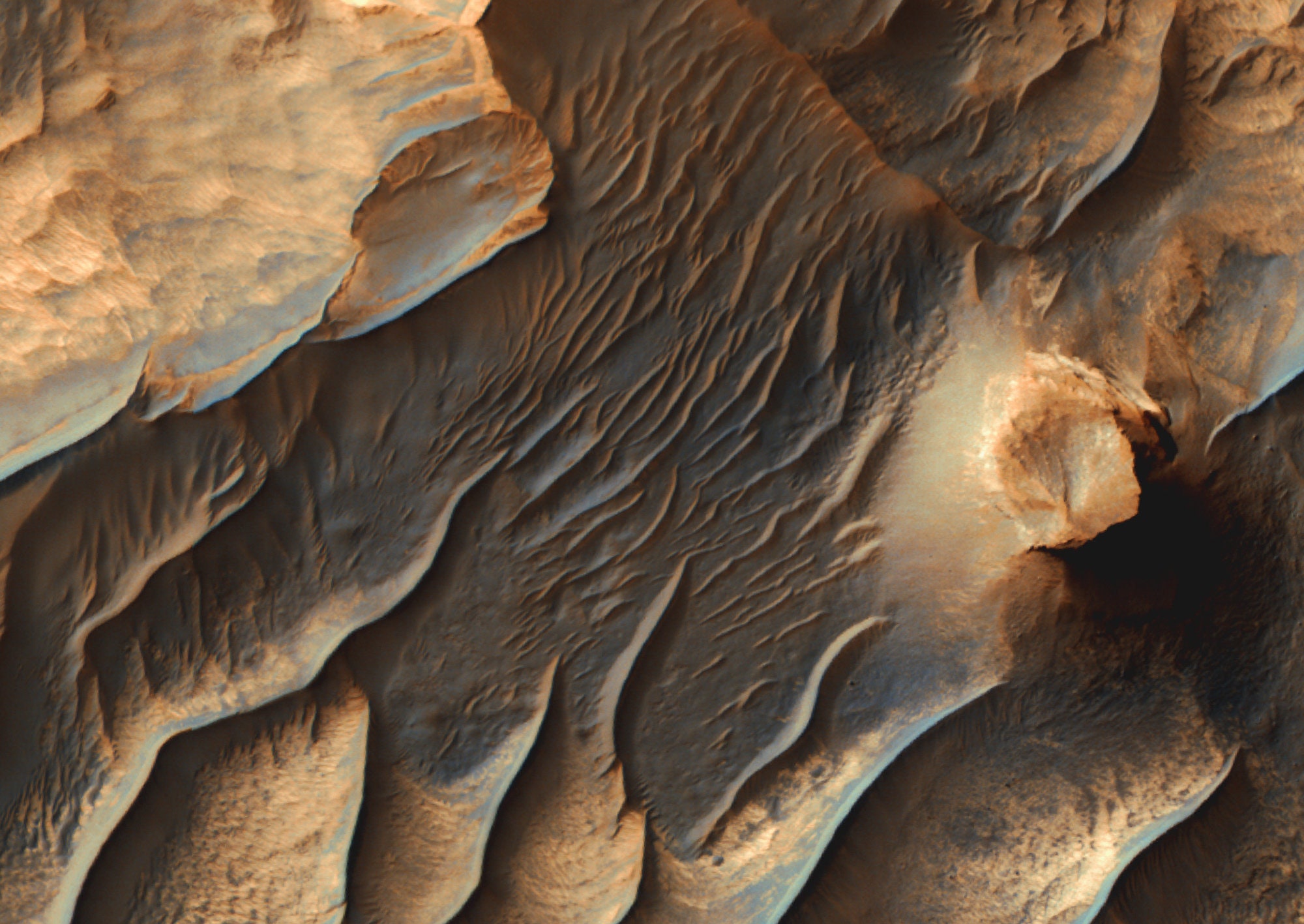 Mars: Sandstone in West Candor Chasma,satellite Image, Satellite Map ...