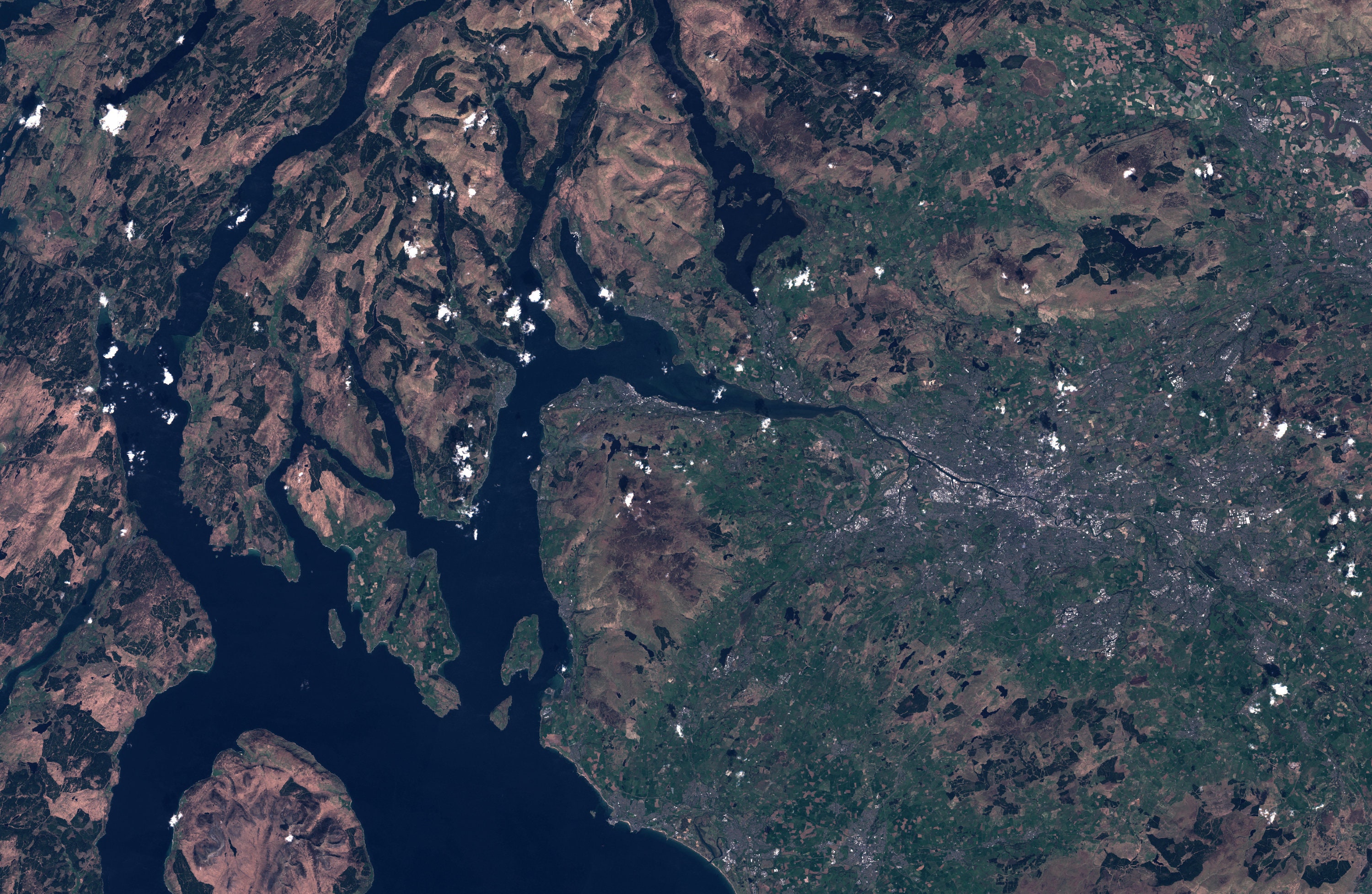 Scotland Satellite Imagery, Scotland From Space, Travel, Aerial Map ...